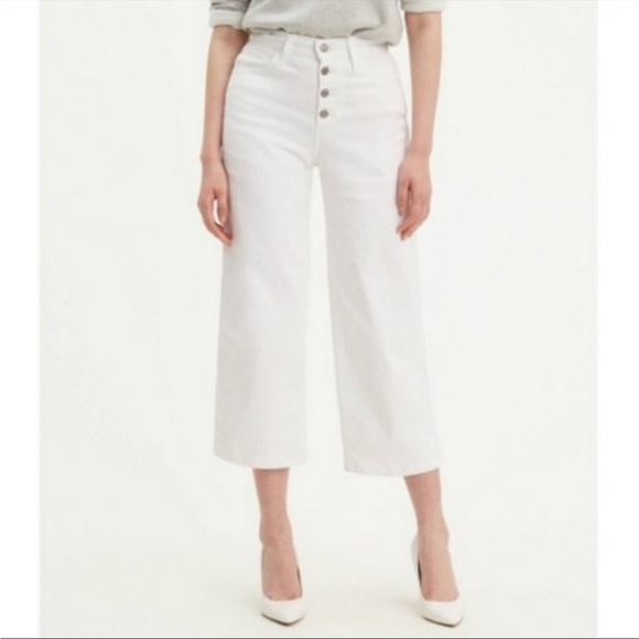 Oat New York | Jeans | Oat Mid Rise Wide Leg White Jeans Nwt | Poshmark